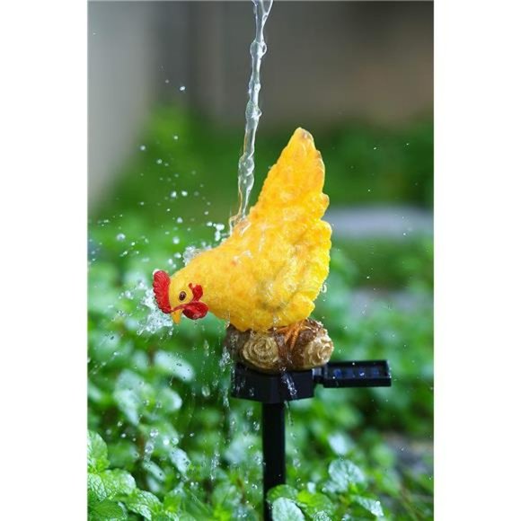 Accents | Solar Chicken Lights Chicken Statue Decorative Outdoor ...